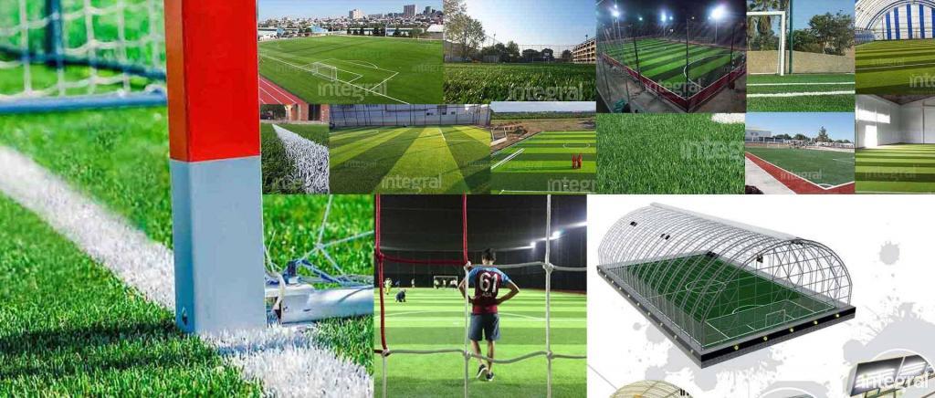 Artificial-turf field construction